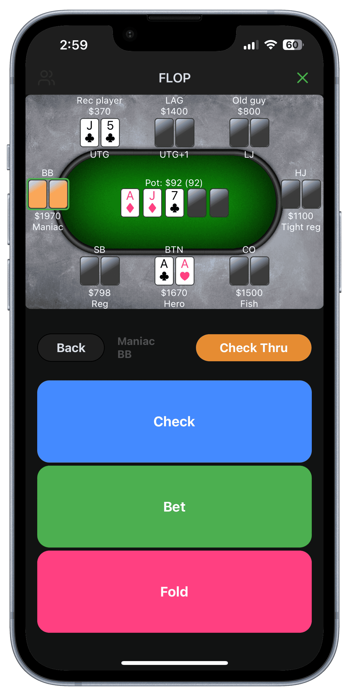 Live Poker Hand Tracker - Fastroll Poker